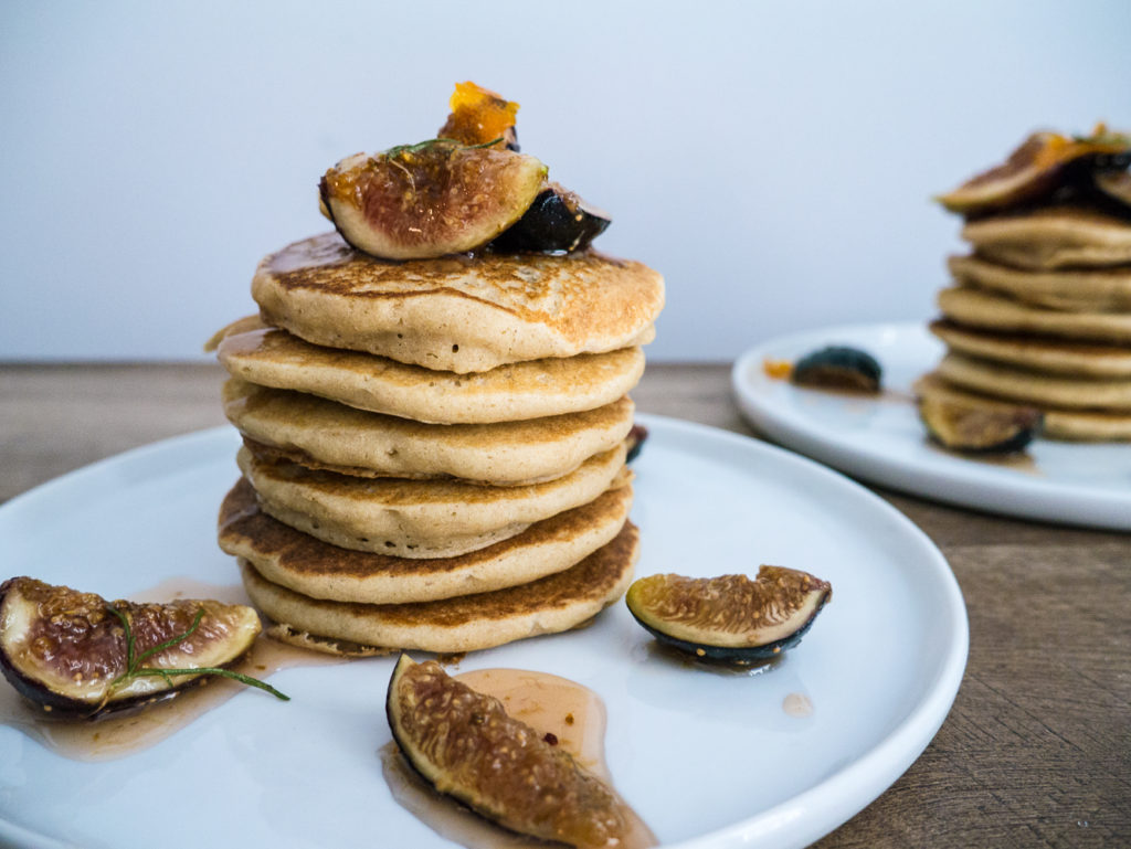 Fig Rosemary and Honey Pancakes - Whisked Away